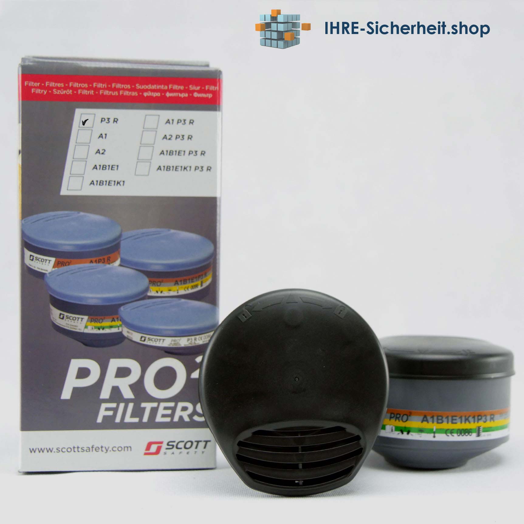 P3 Pro2 Filter für Scott Halbmaske